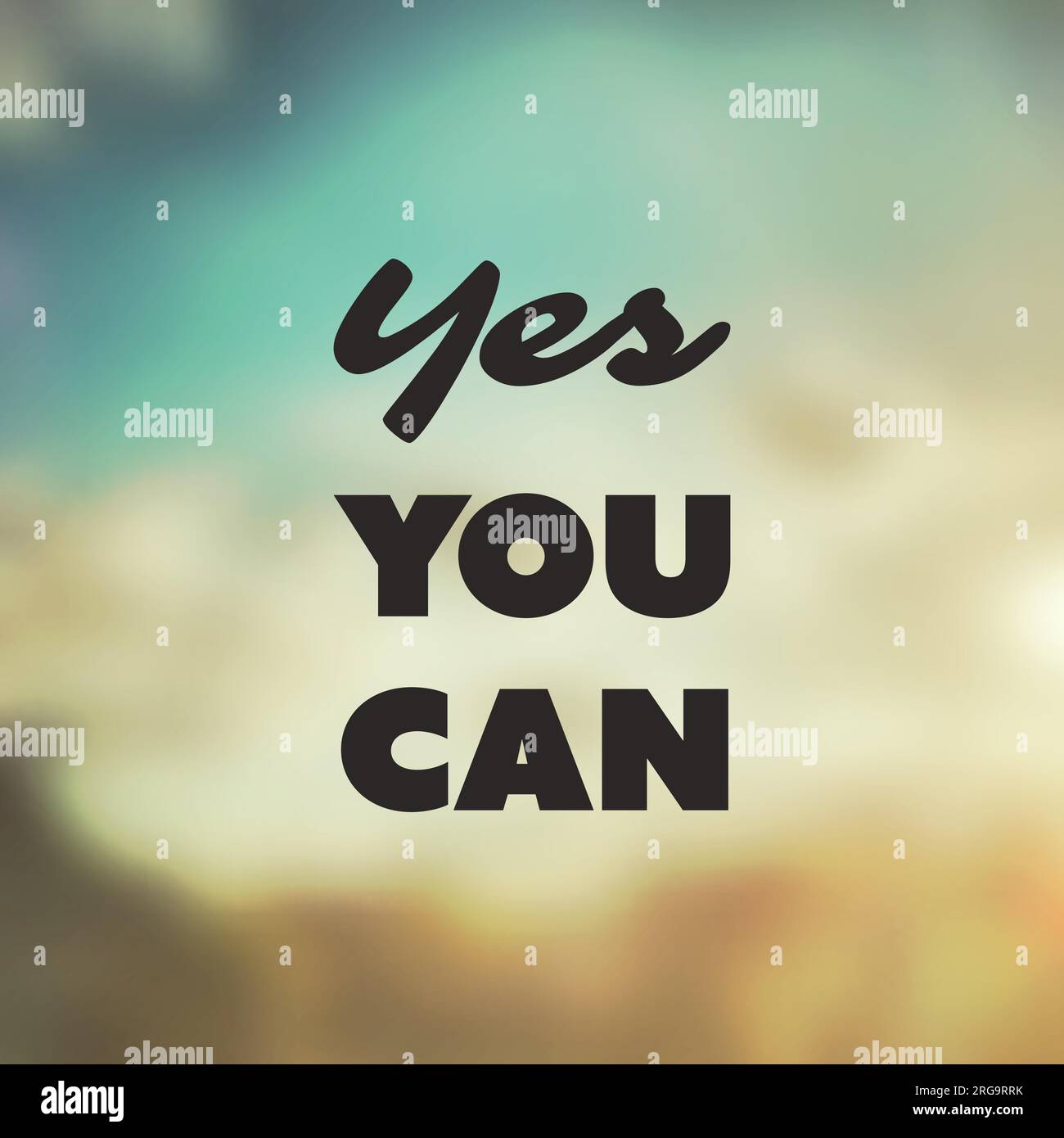 Yes You Can - Inspirational Quote, Slogan, Saying - Success Concept ...