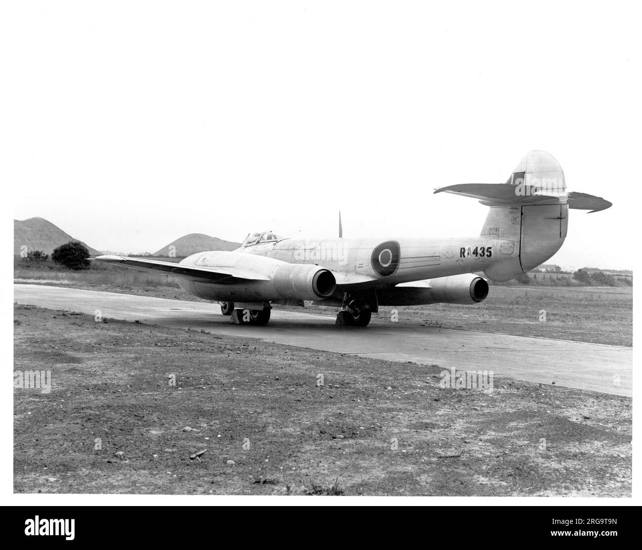 Gloster Meteor F Mk.4 RA435, bailed to Rolls-Royce at Hucknall and ...