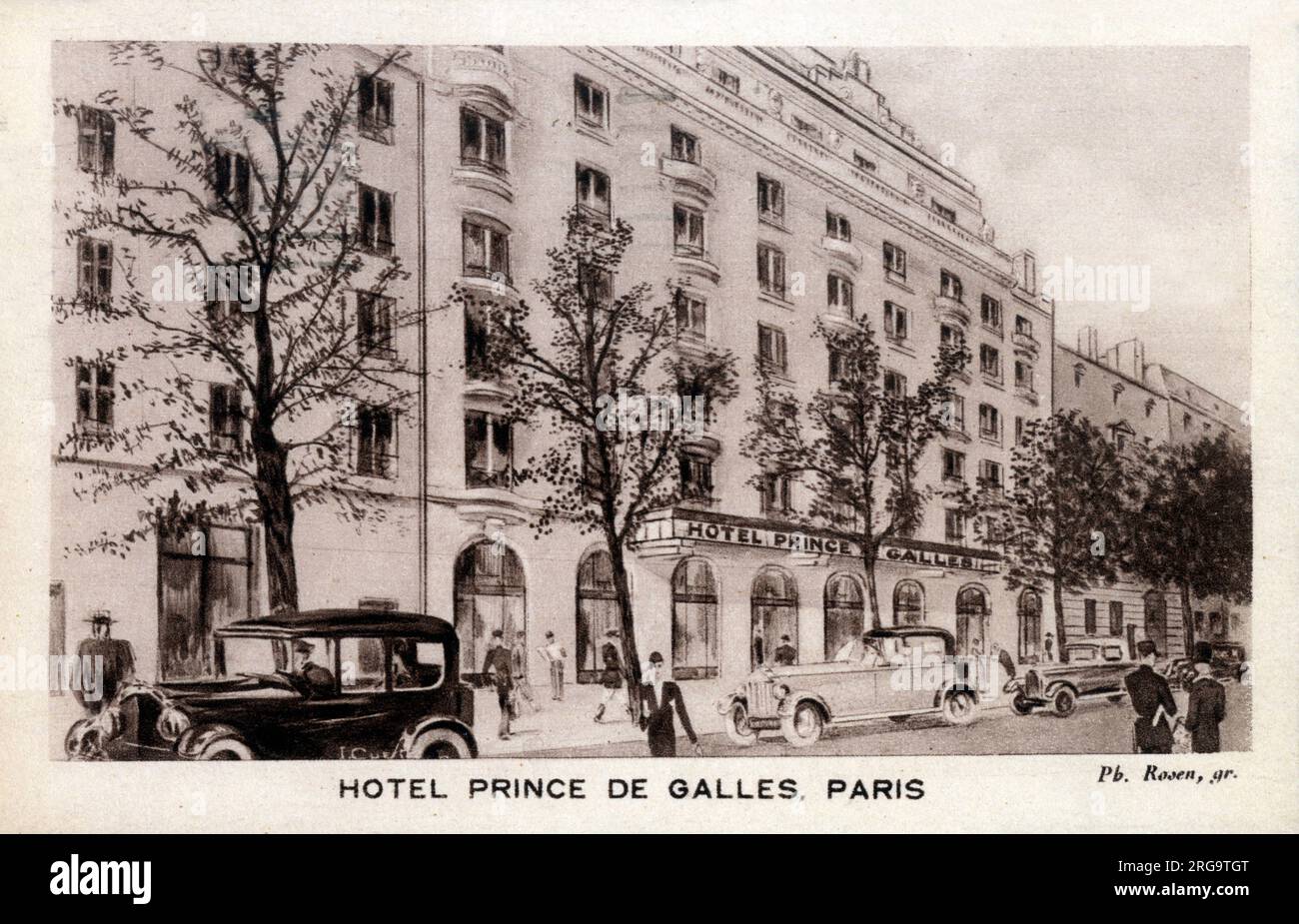 Hotel Prince de Galles (Prince of Wales Hotel), Paris, France Stock ...