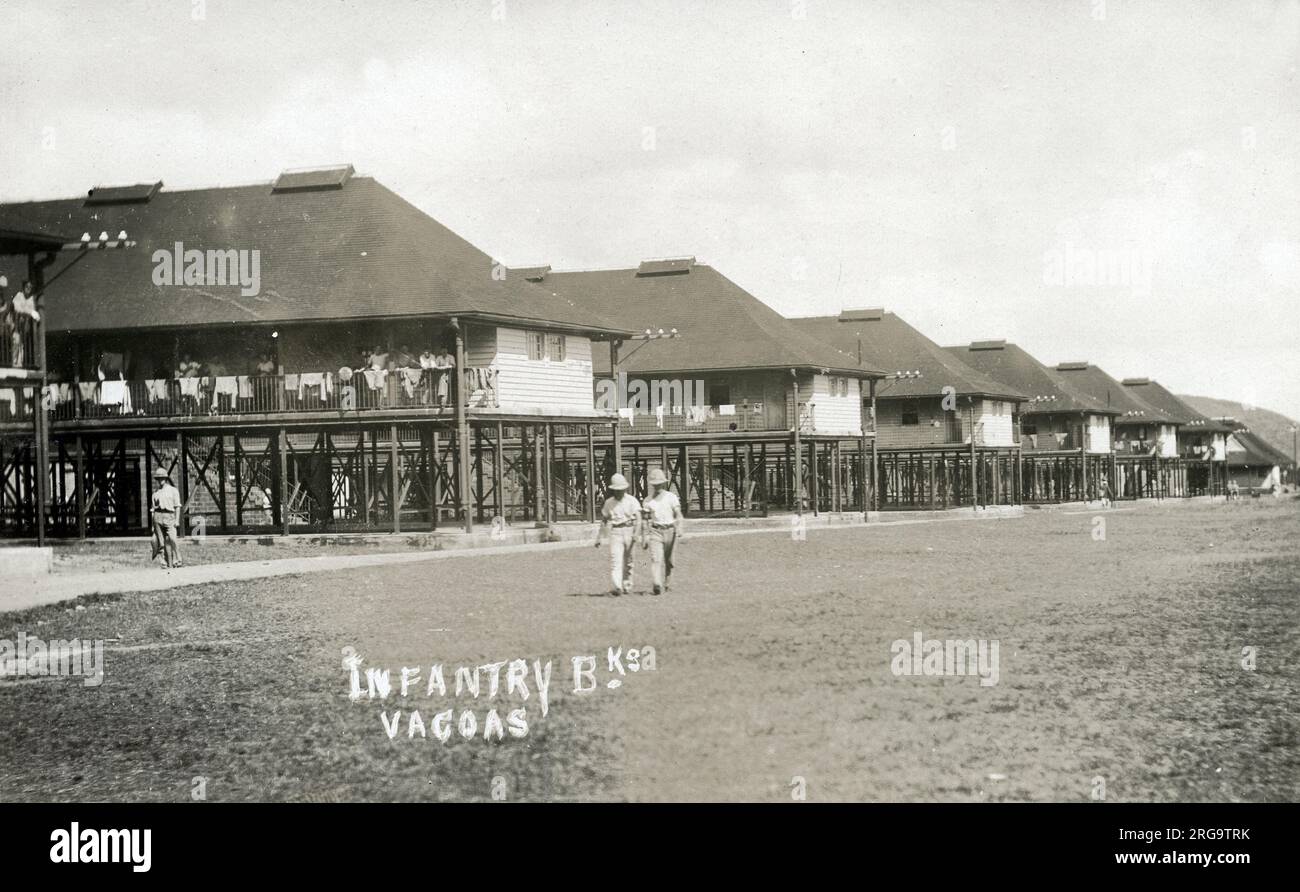 Infantry Barracks (note the buildings are raised up on stilts) at ...