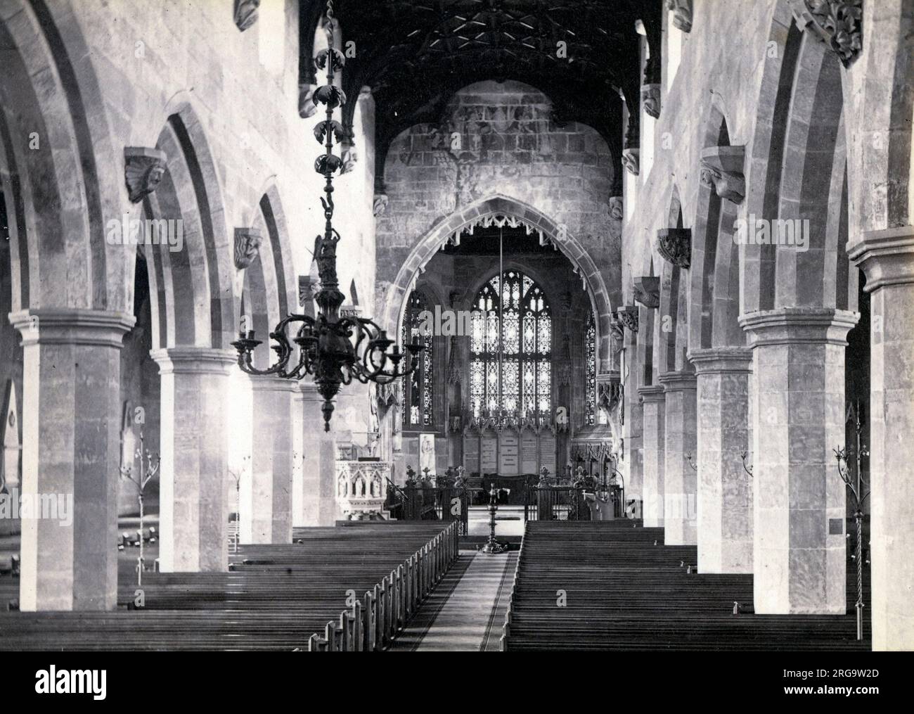 Interior of Wrexham Church, looking east Stock Photo - Alamy