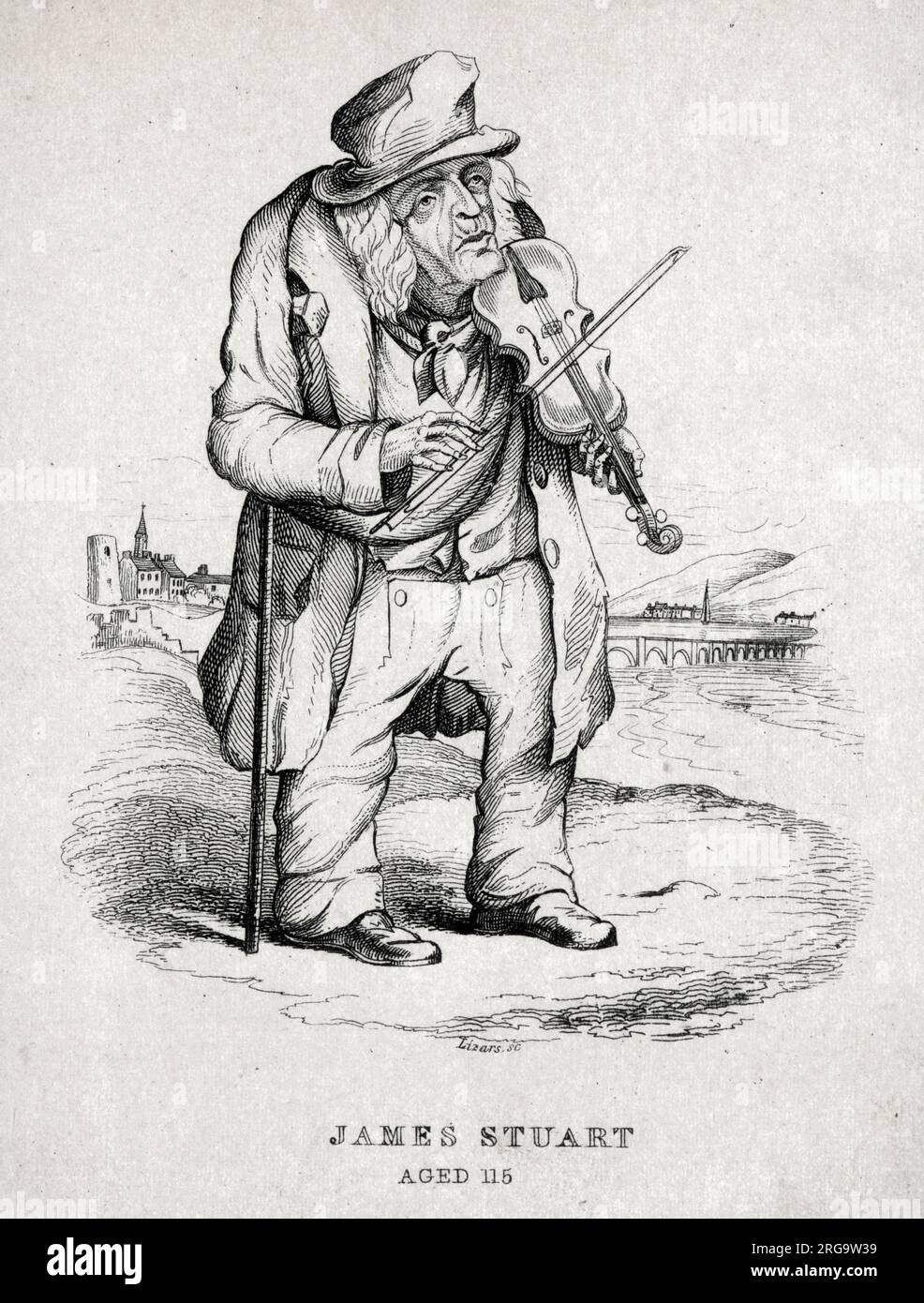 James Stuart - aka Jimmy Strength (1728-1844) - pictured aged 115 ...