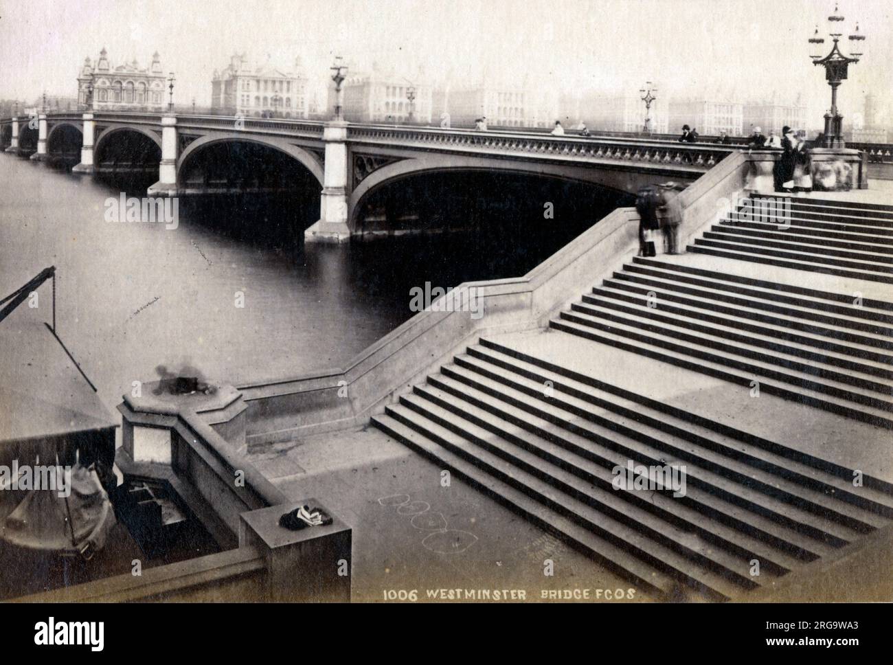 Westminster Bridge Steps and River Thames, London Stock Photo - Alamy