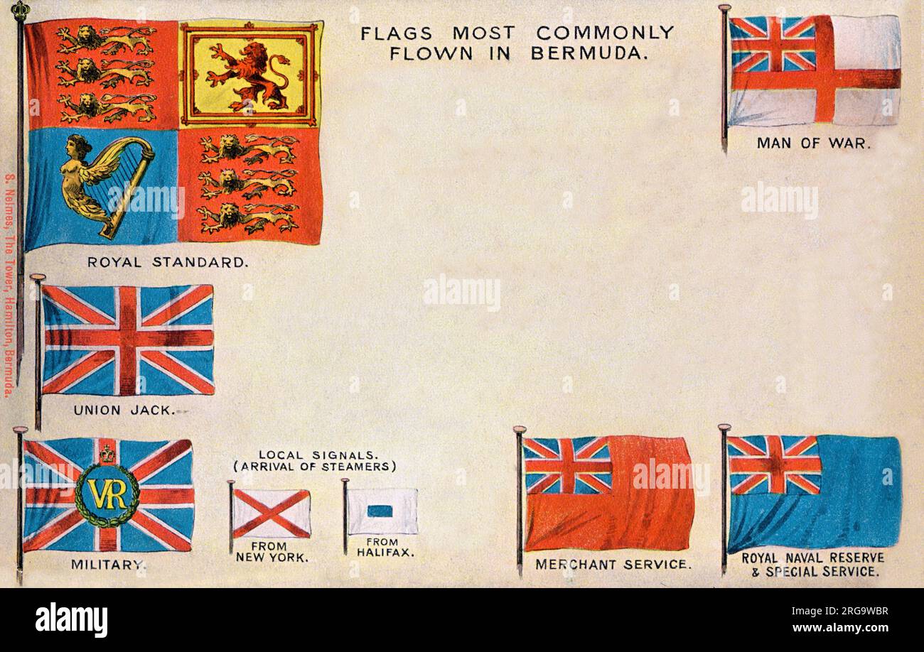 The Flags most commonly flown in Bermuda Stock Photo - Alamy