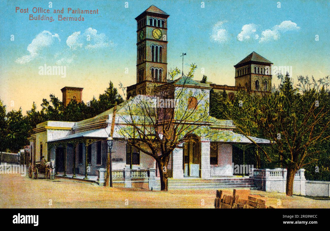 Post Office and Parliament Buildings, Bermuda Stock Photo - Alamy
