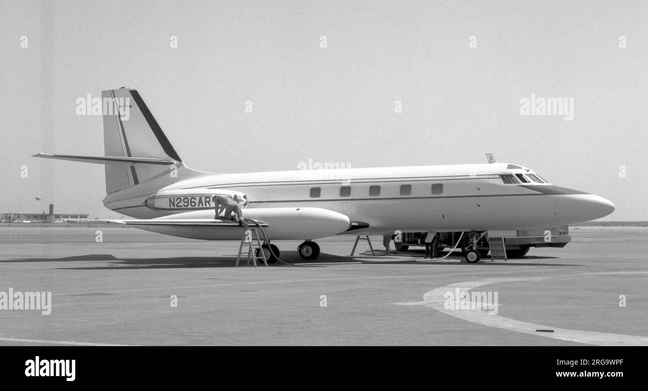 Lockheed JetStar N296AR (msn 5055) of Abakan-Avia. With Rocky Mountain ...