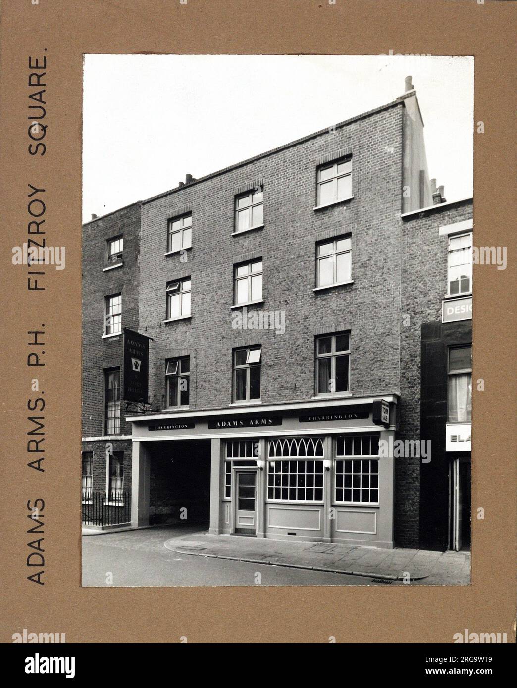 Photograph of Adams Arms, Fitzroy Square, London. The main side of the ...