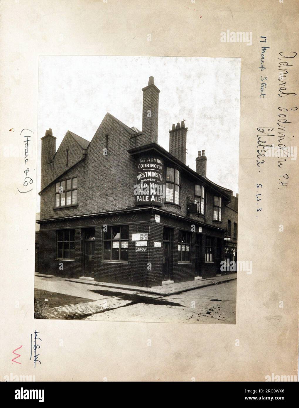 Photograph of Admiral Codrington PH, Chelsea, London. The main side of ...