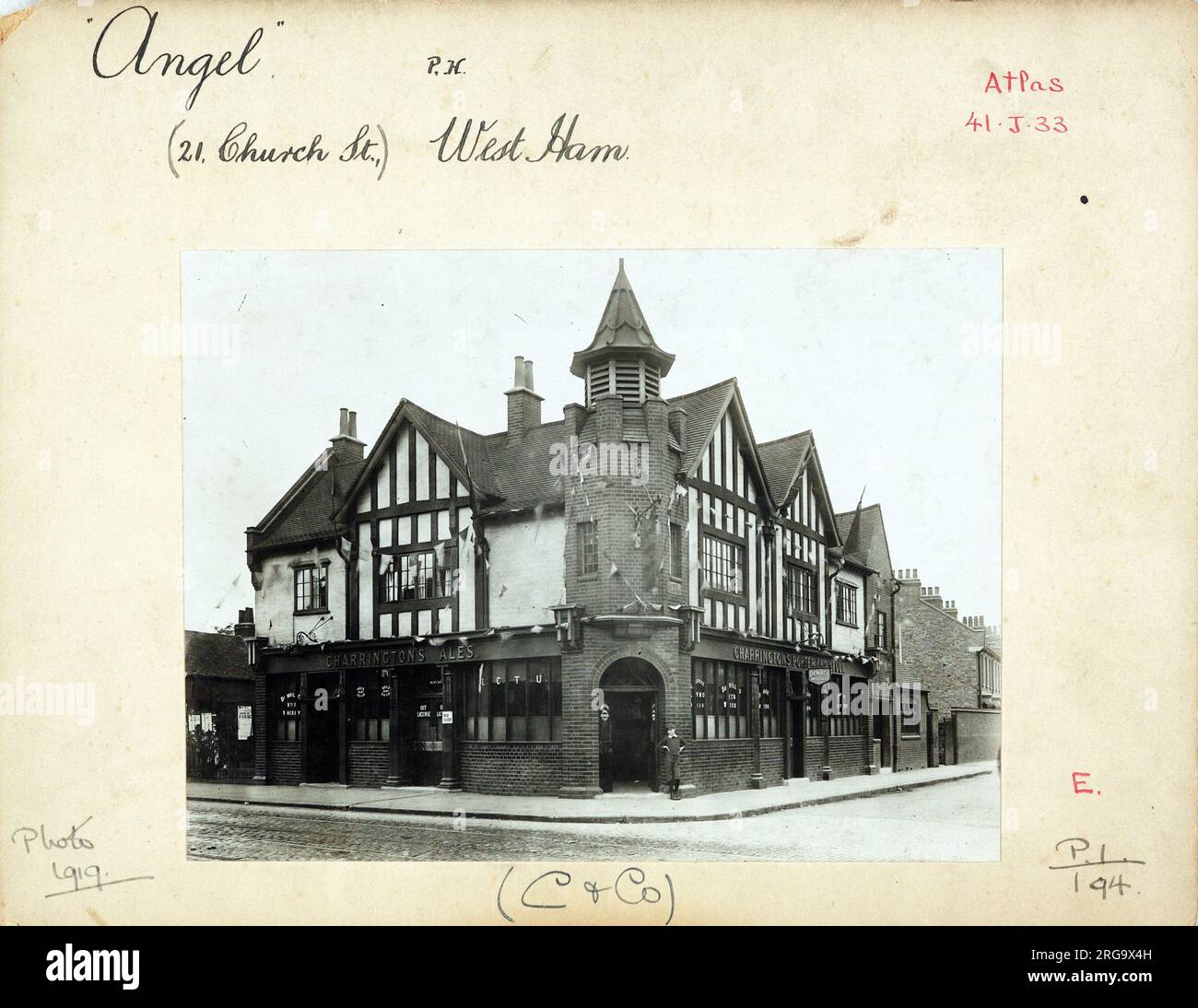 Photograph of Angel PH, West Ham, London. The main side of the print ...