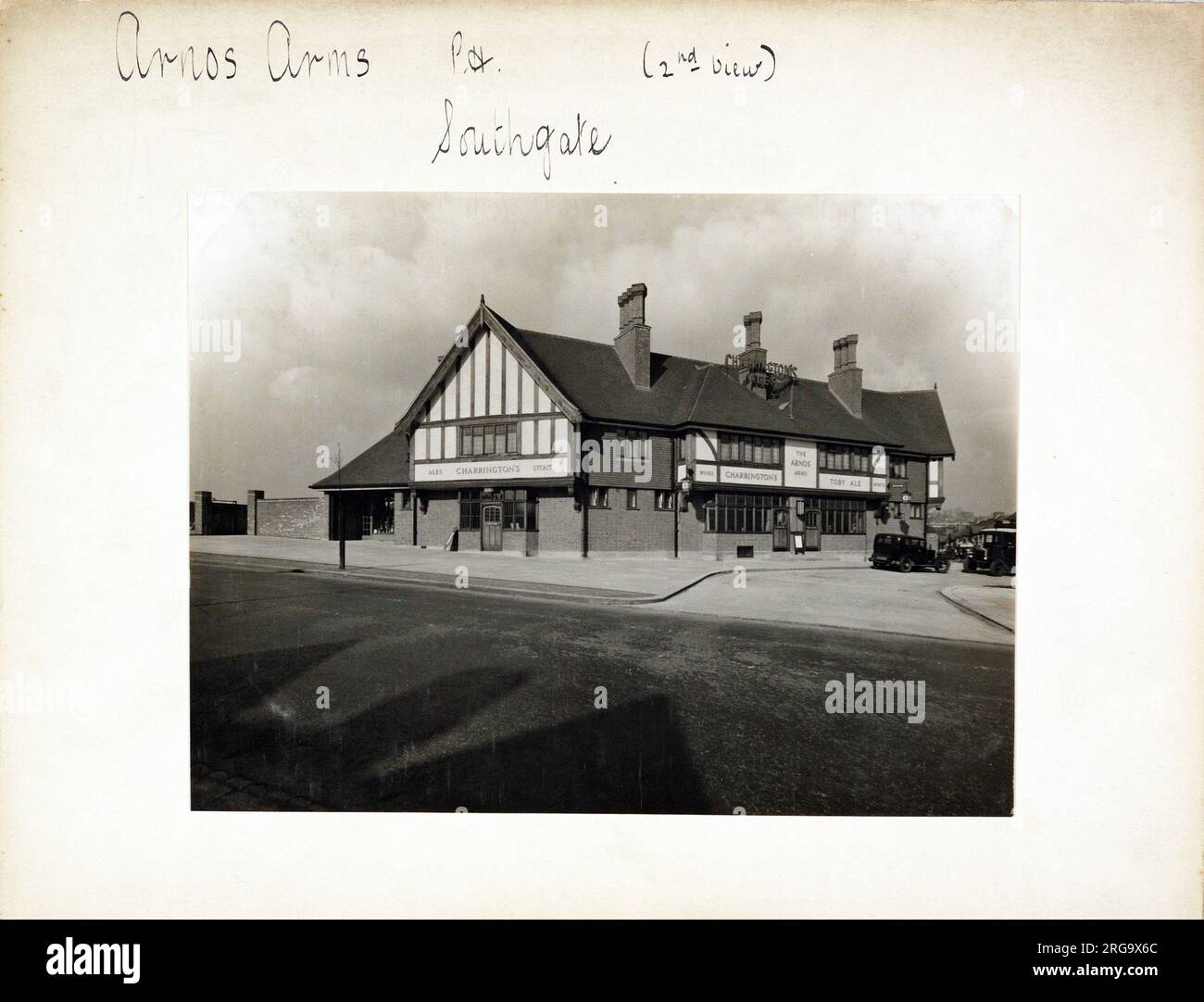 Photograph of Arnos Arms, Southgate, London. The main side of the print ...