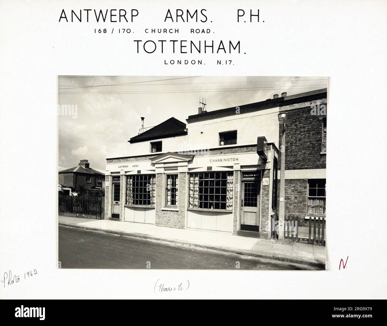 Photograph of Antwerp Arms, Tottenham, London. The main side of the ...