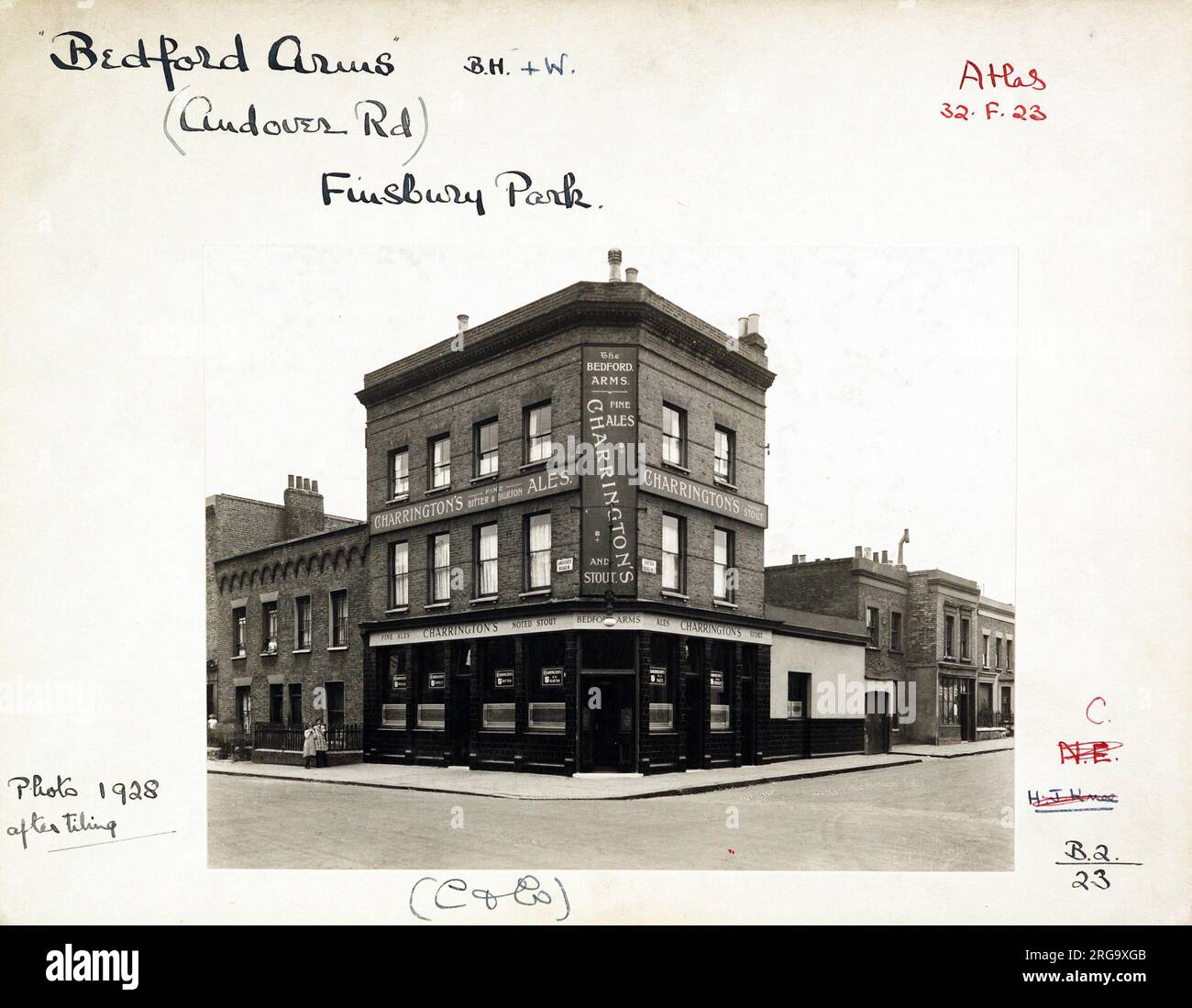 Photograph of Bedford Arms, Finsbury Park, London. The main side of the ...