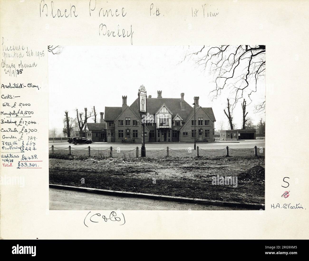 Photograph of Black Prince PH, Bexley, Greater London. The main side of ...
