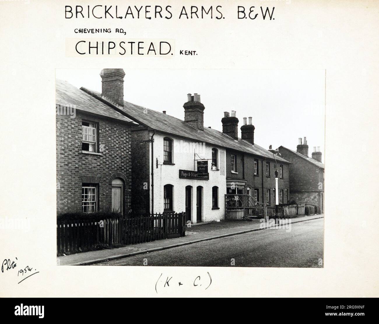 Photograph of Bricklayers Arms, Chipstead, Kent. The main side of the ...