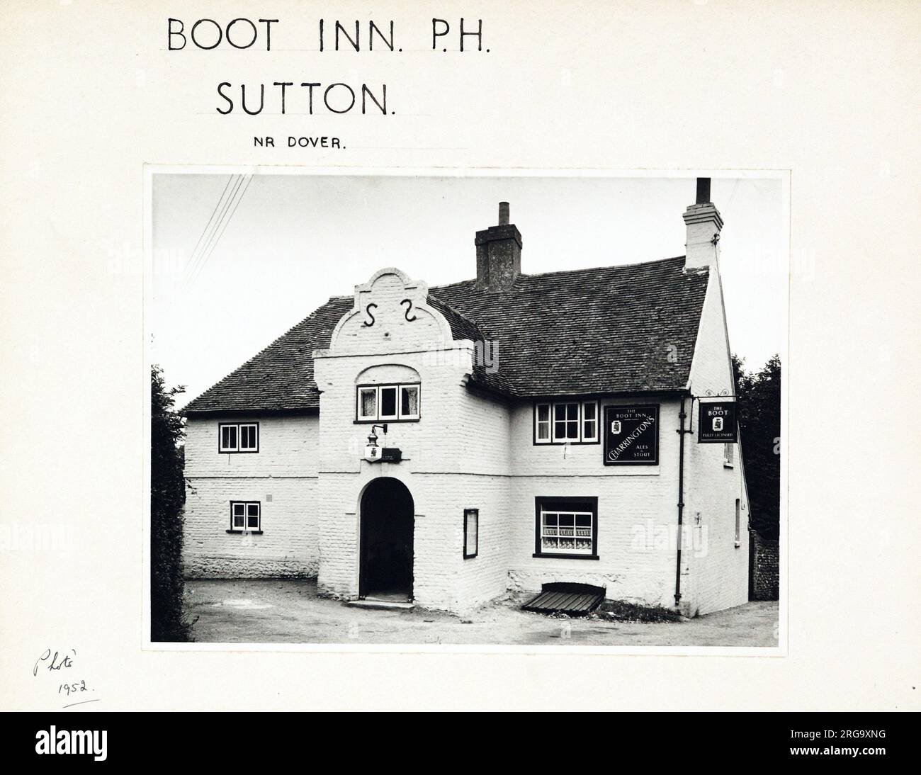 Photograph of Boot Inn, Sutton, Surrey. The main side of the print ...