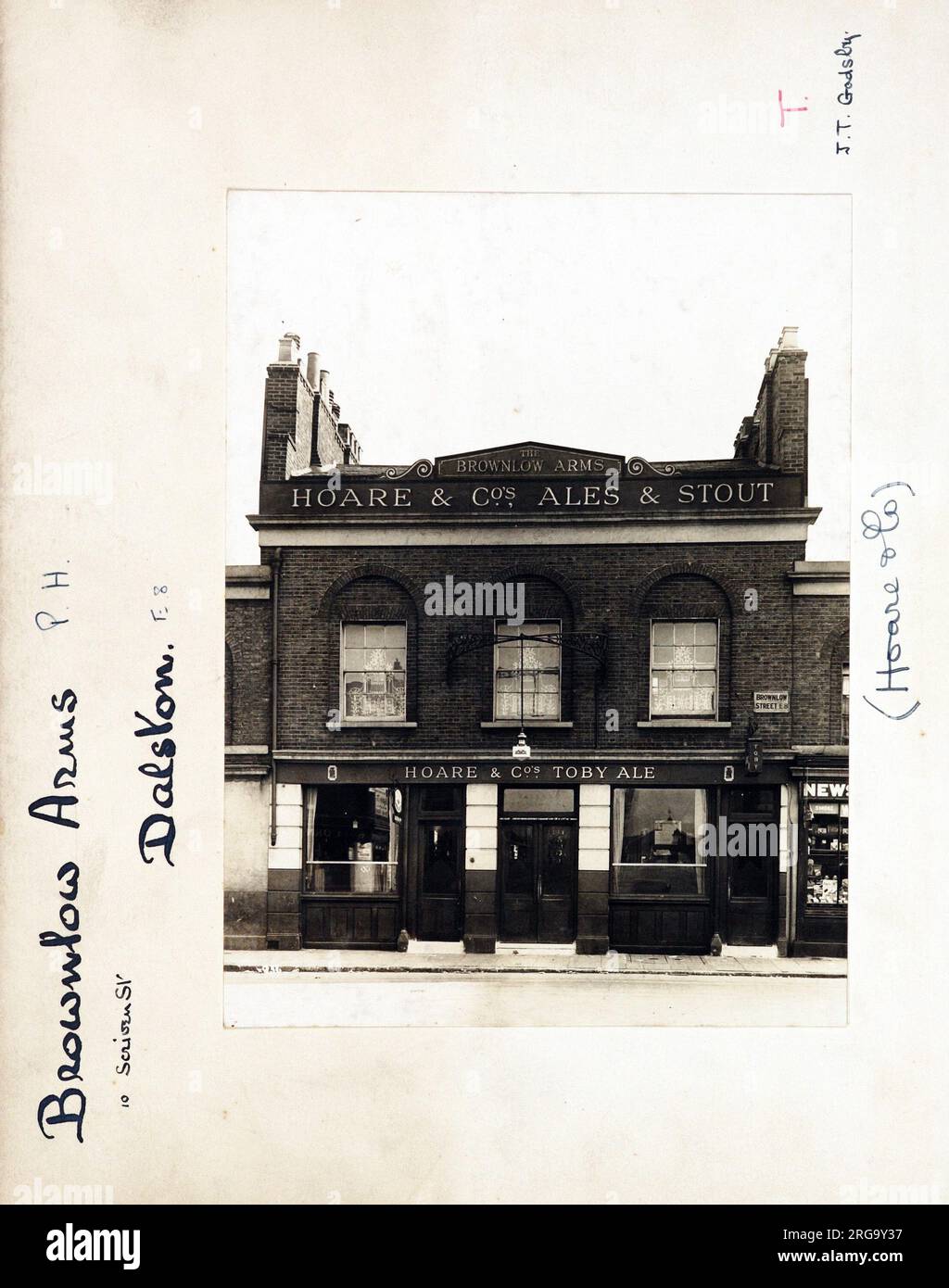 Photograph of Brownlow Arms, Dalston, London. The main side of the ...