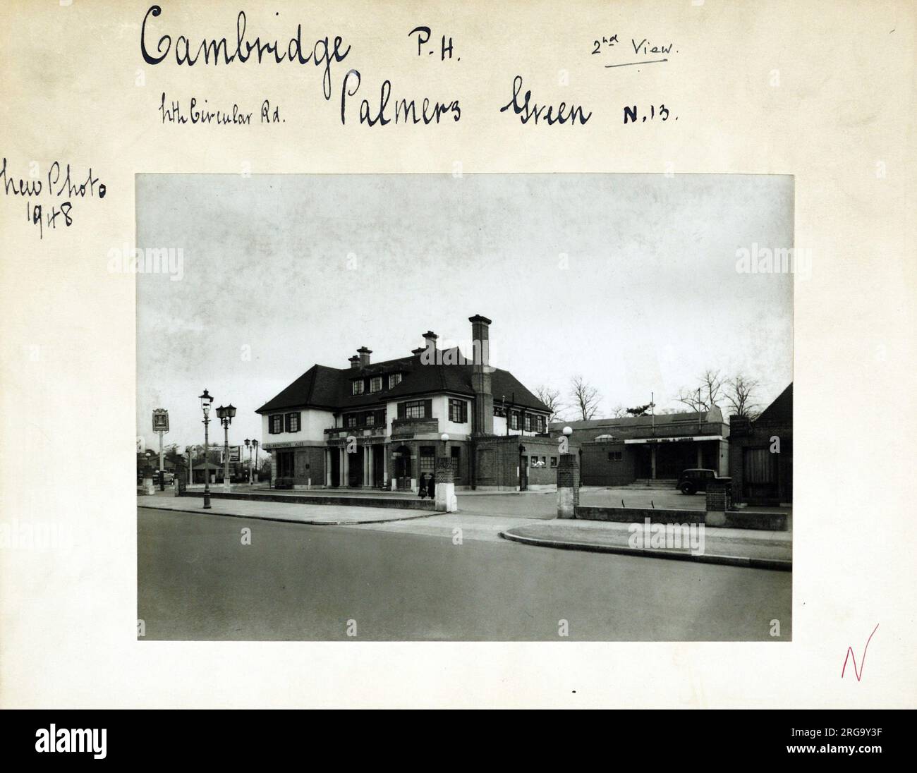 Photograph of Cambridge PH, Palmers Green, London. The main side of the ...