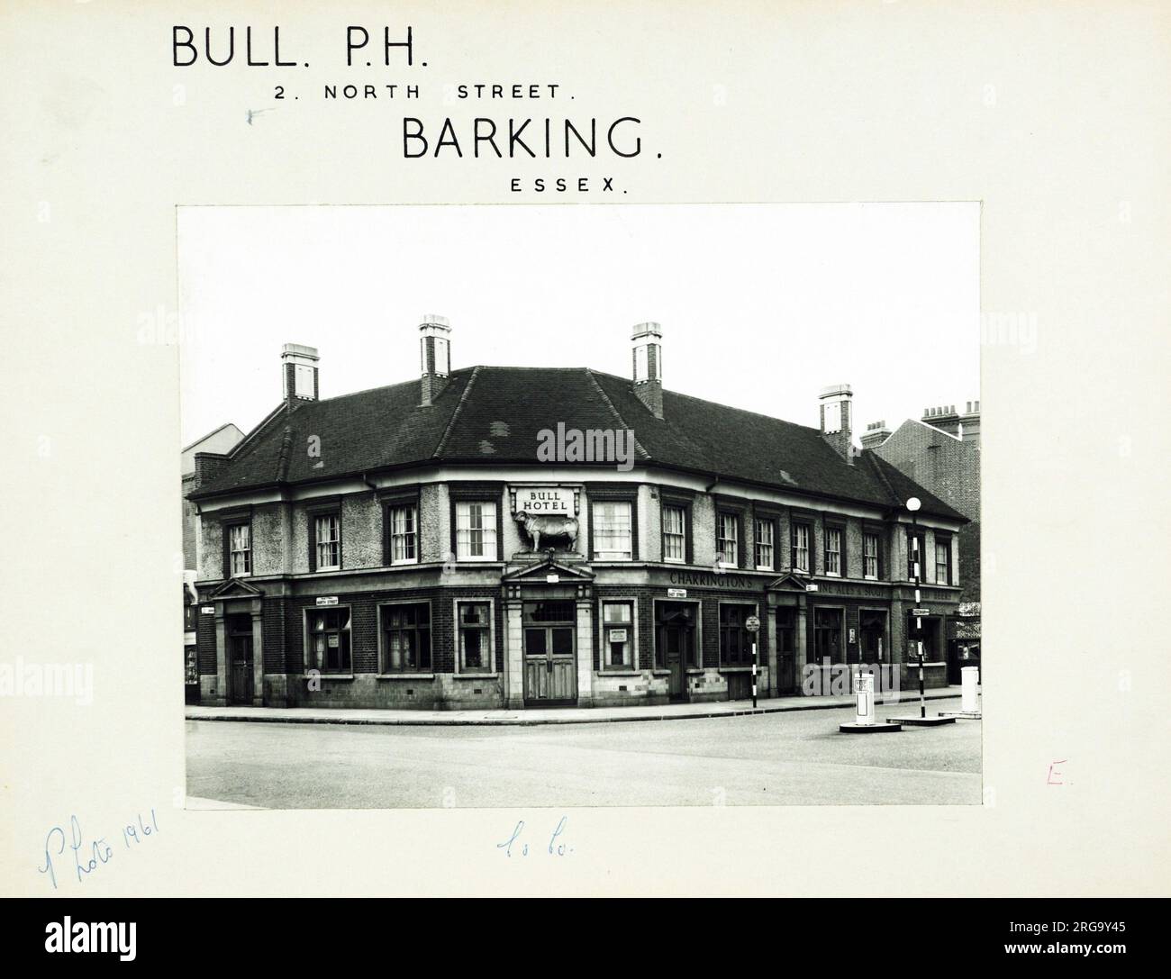 Photograph of Bull Hotel, Barking, Essex. The main side of the print ...