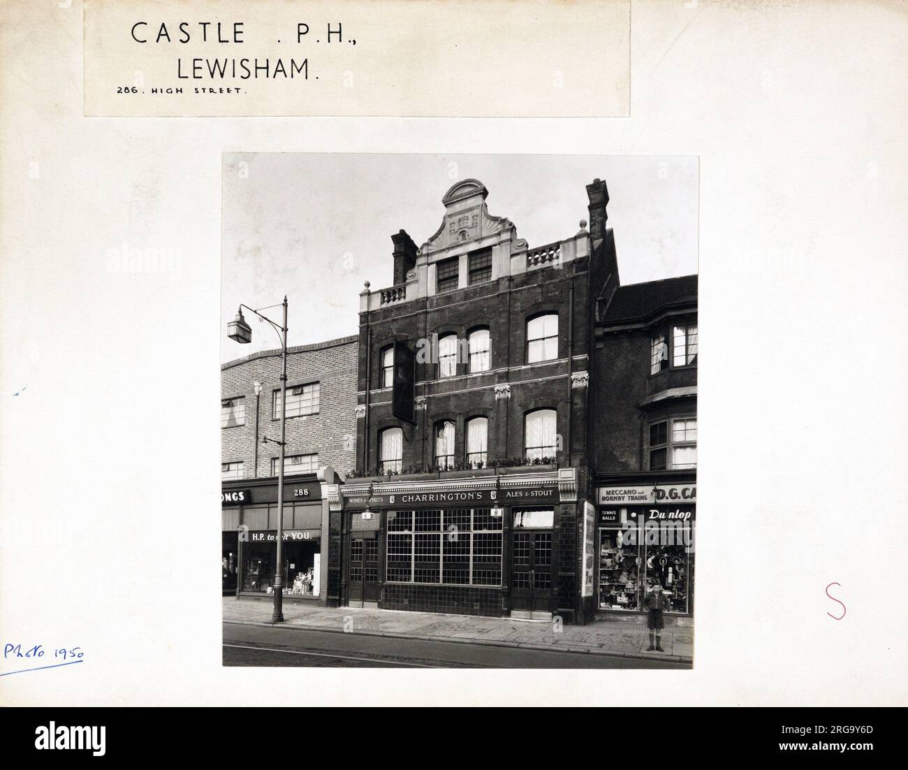 Photograph of Castle PH, Lewisham, London. The main side of the print ...