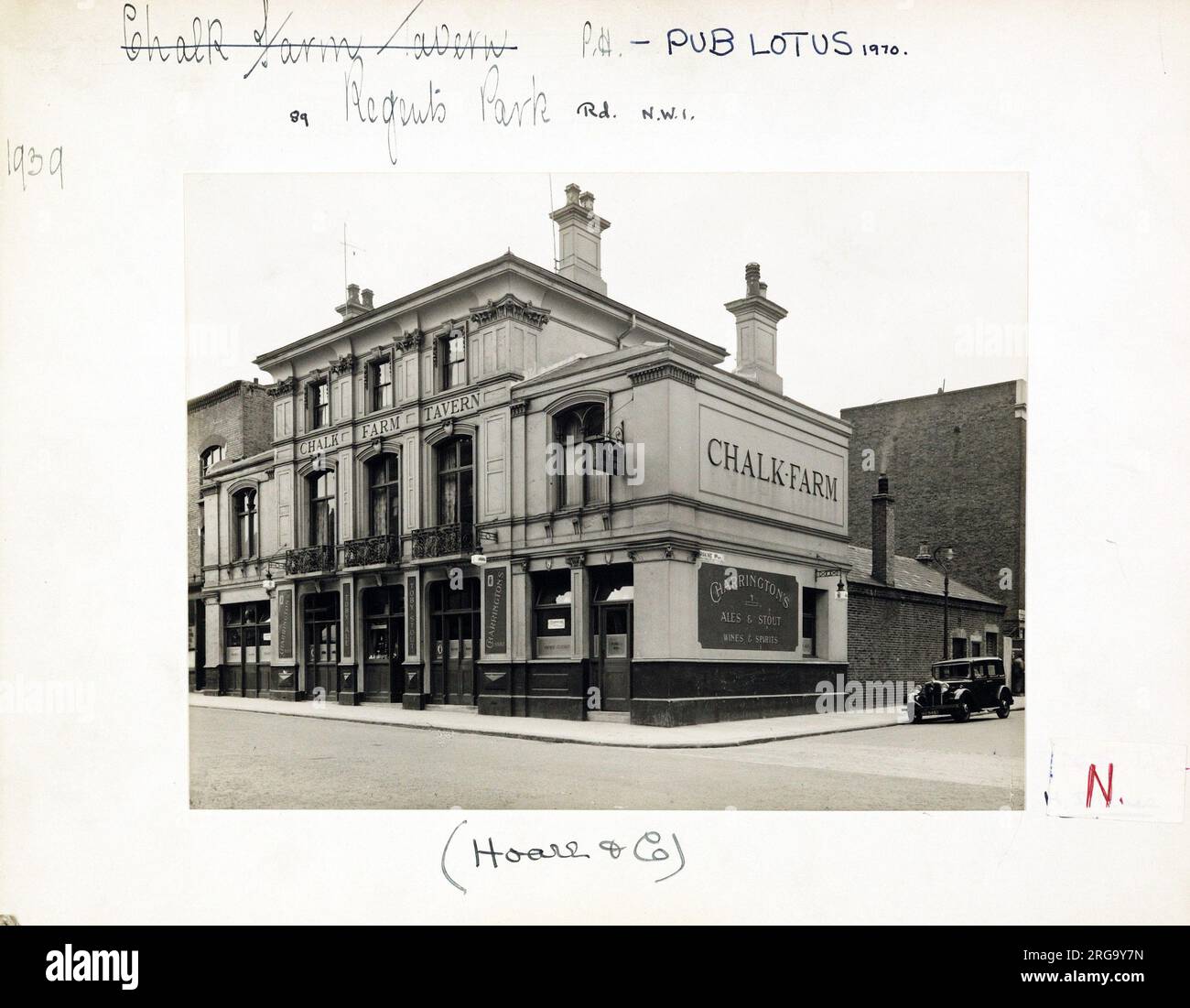 Photograph of Chalk Farm Tavern , Camden Town, London. The main side of ...