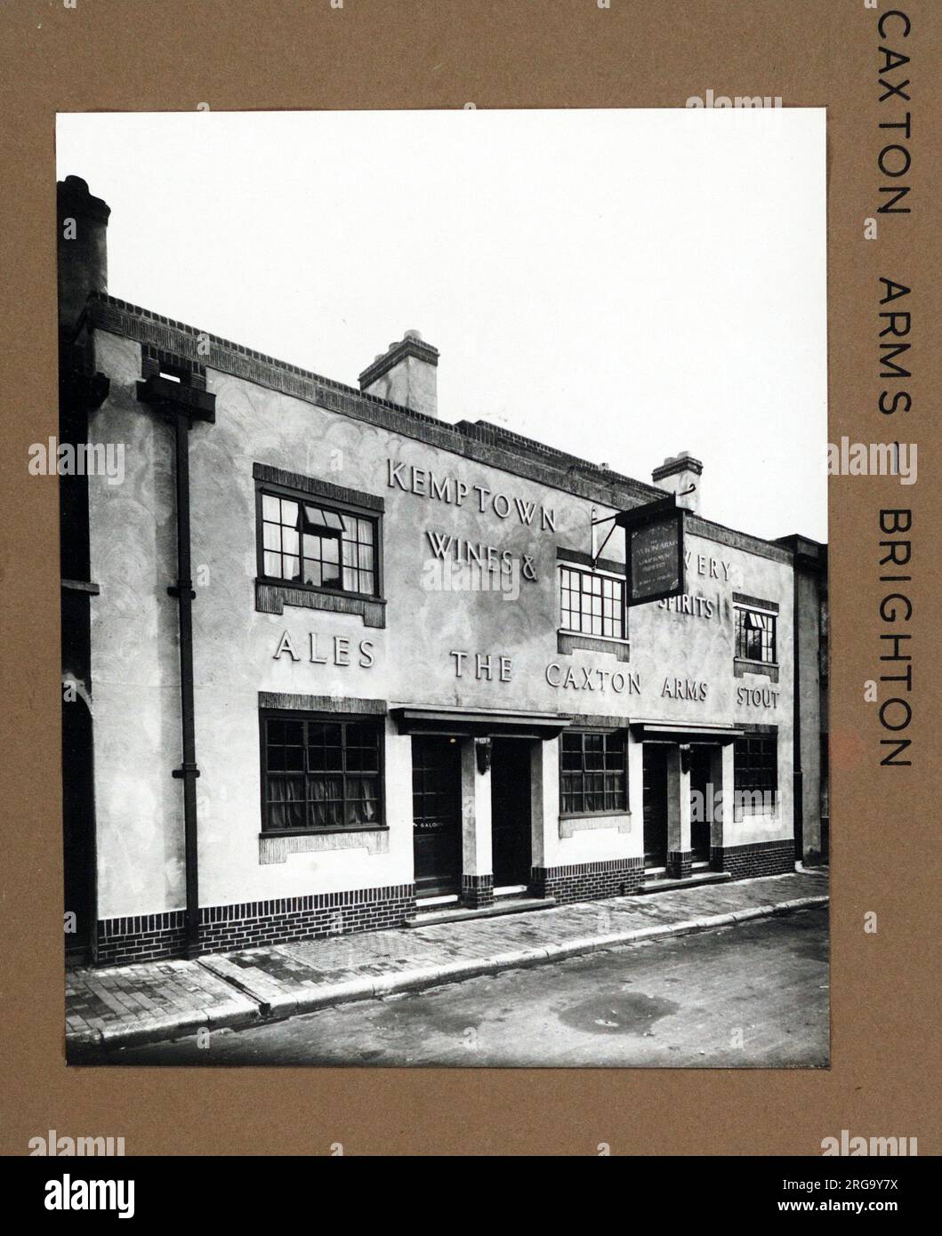 Photograph of Caxton Arms, Brighton, Sussex. The main side of the print ...