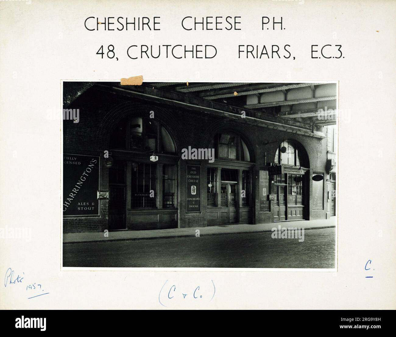Photograph of Cheshire Cheese PH, Crutched Friars, London. The main ...