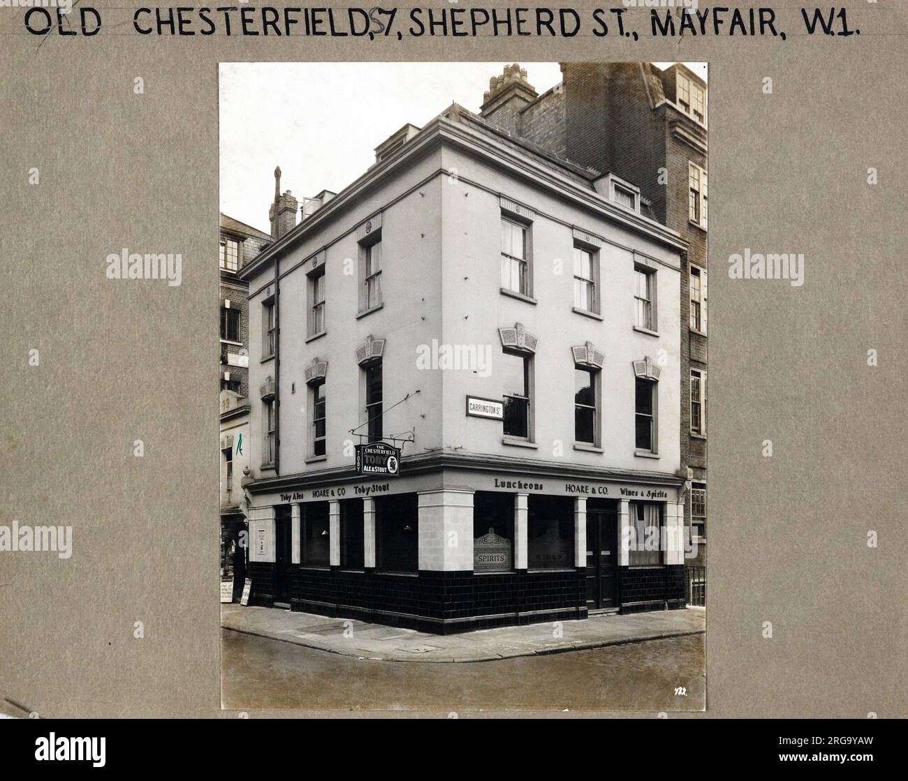 Photograph of Chesterfield PH, Mayfair, London. The main side of the ...