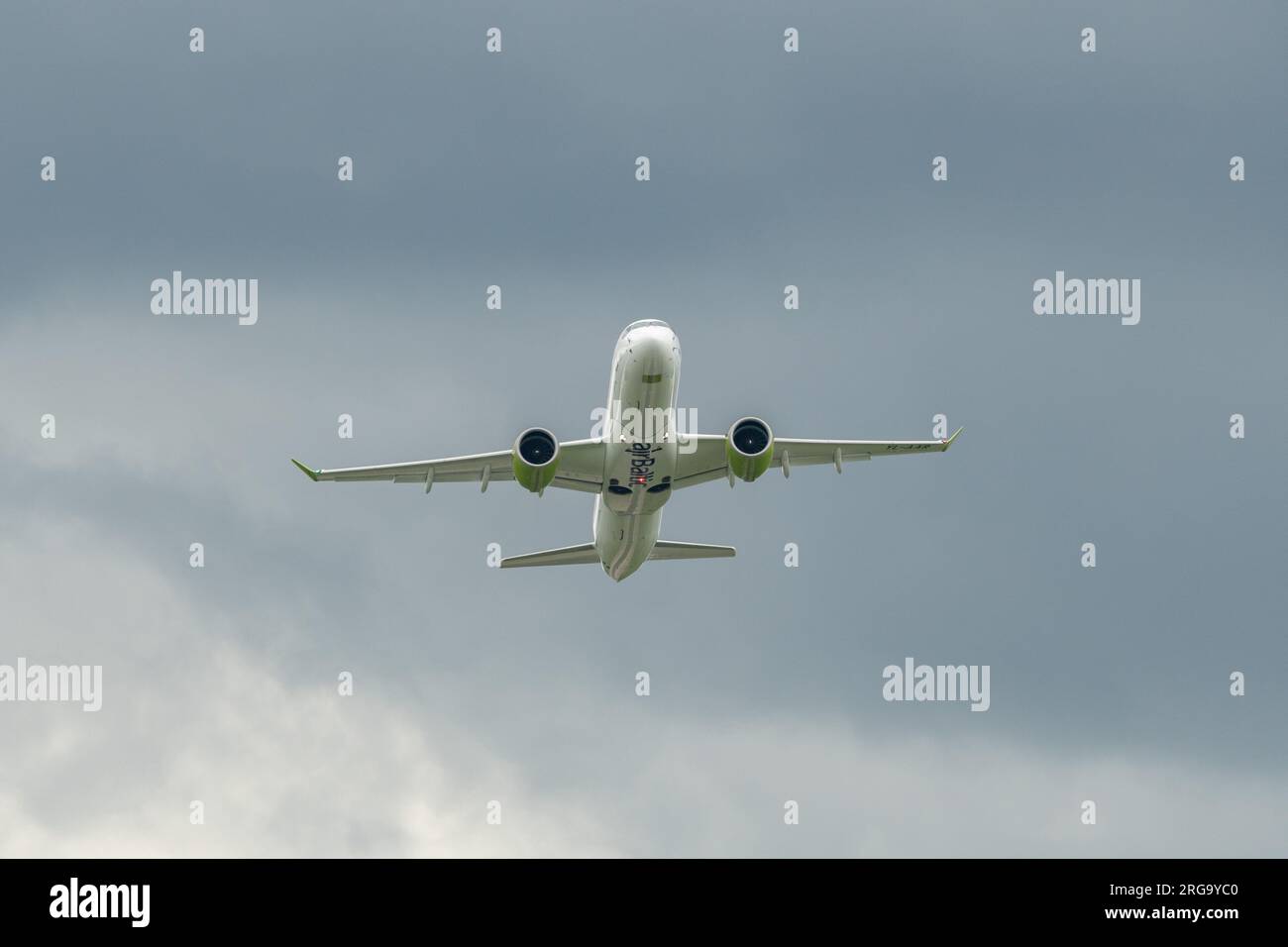 Zurich, Switzerland, May 10, 2023 YL-AAR Air Baltic Bombardier CS-300 ...