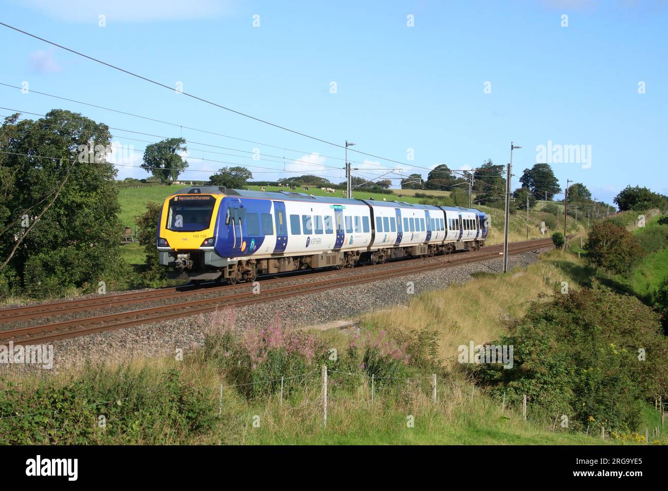 Northern Trains liveried class 195 civity diesel multiple unit ...