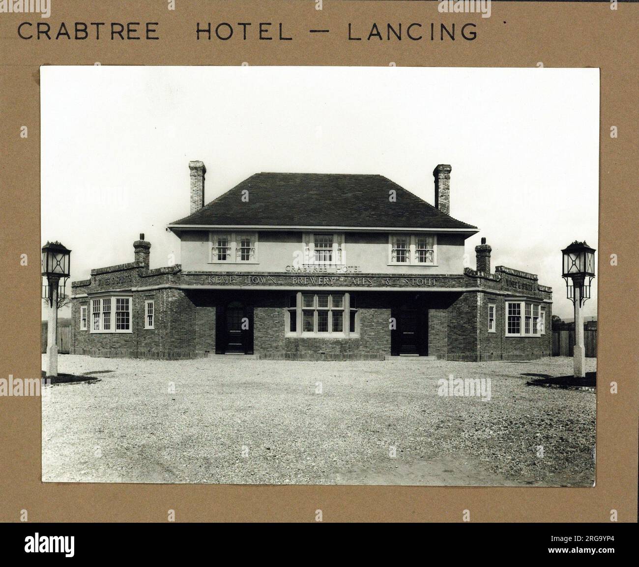 Photograph of Crabtree Hotel, Lancing, Sussex. The main side of the ...