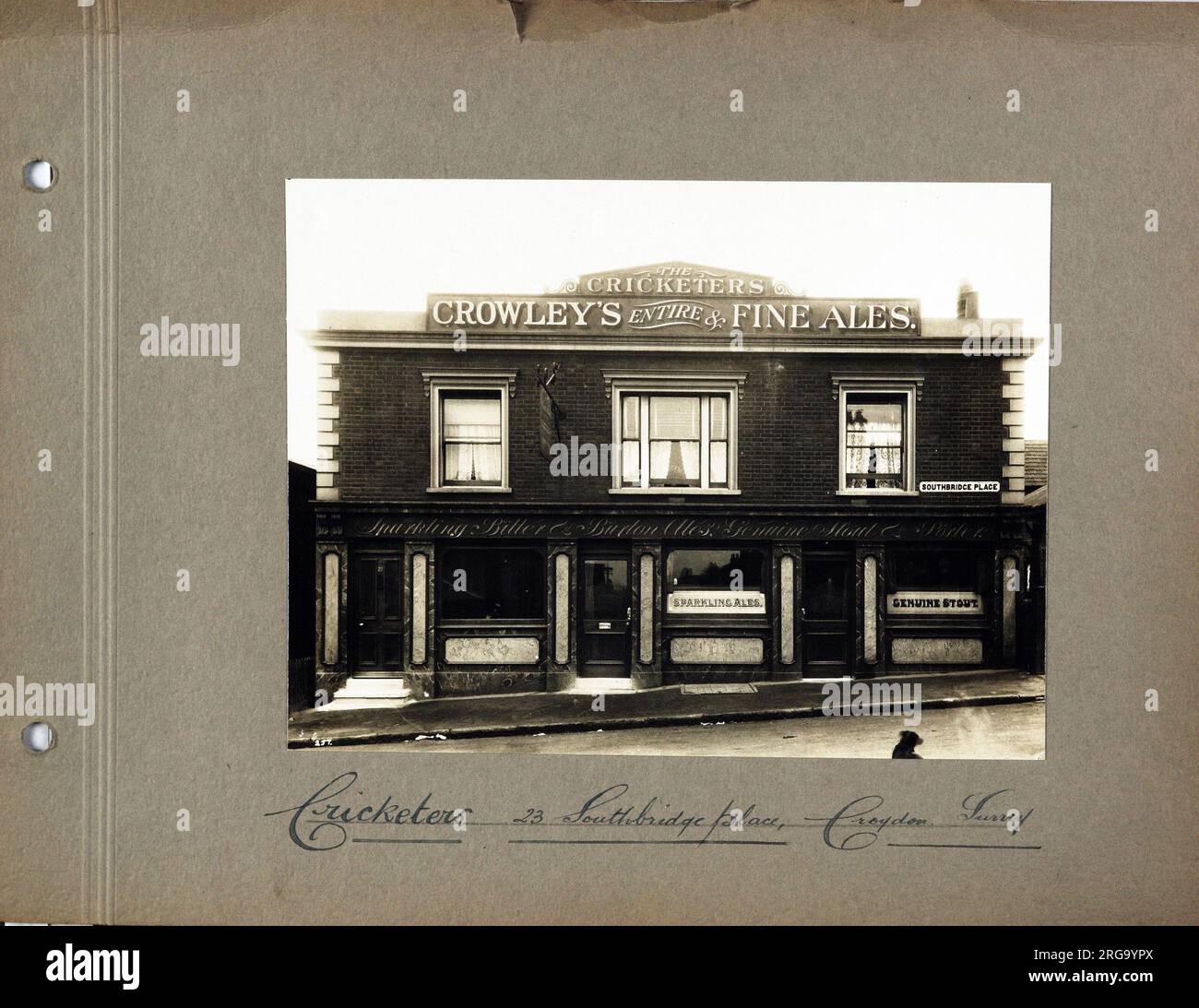 Photograph of Cricketers PH, Croydon, Surrey. The main side of the ...