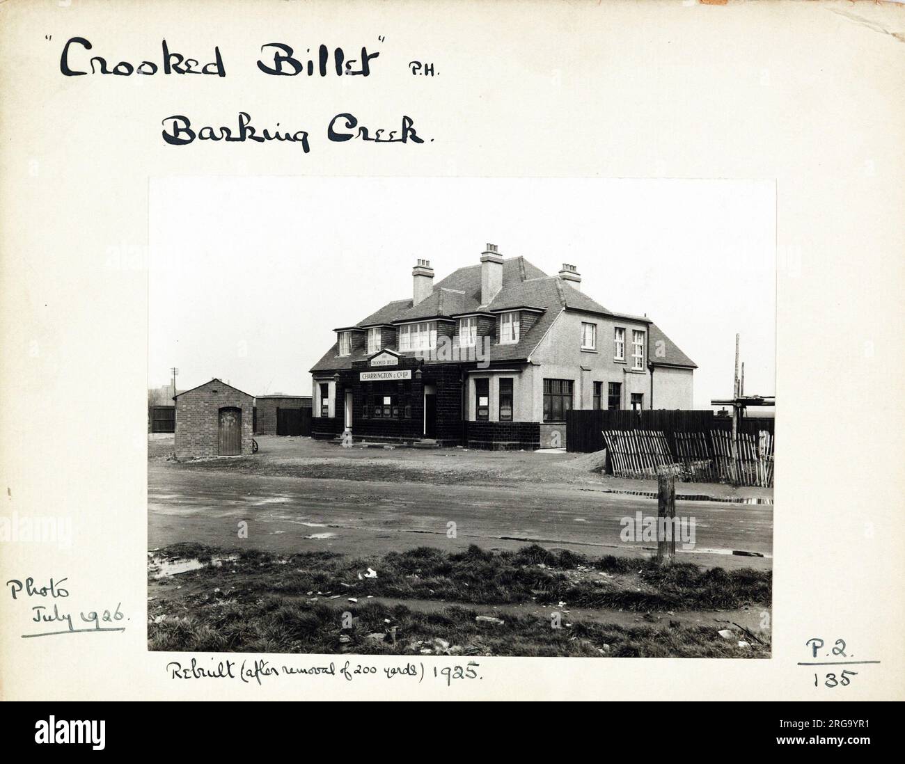 Photograph of Crooked Billet PH, Barking Creek, Essex. The main side of ...