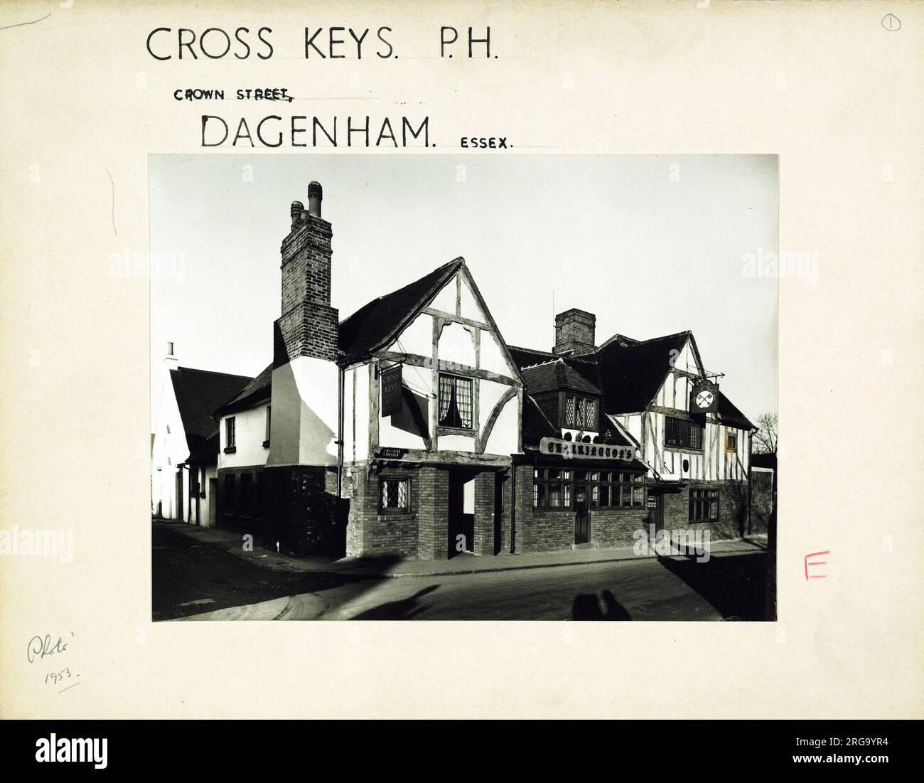 Photograph of Cross Keys PH, Dagenham (New), Essex. The main side of ...