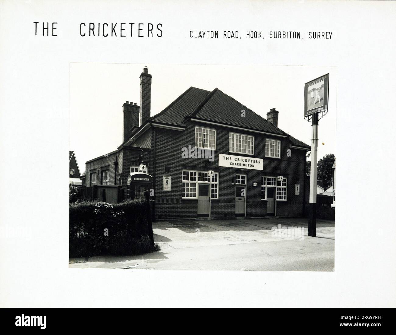 Photograph of Cricketers PH, Hook, Surrey. The main side of the print ...