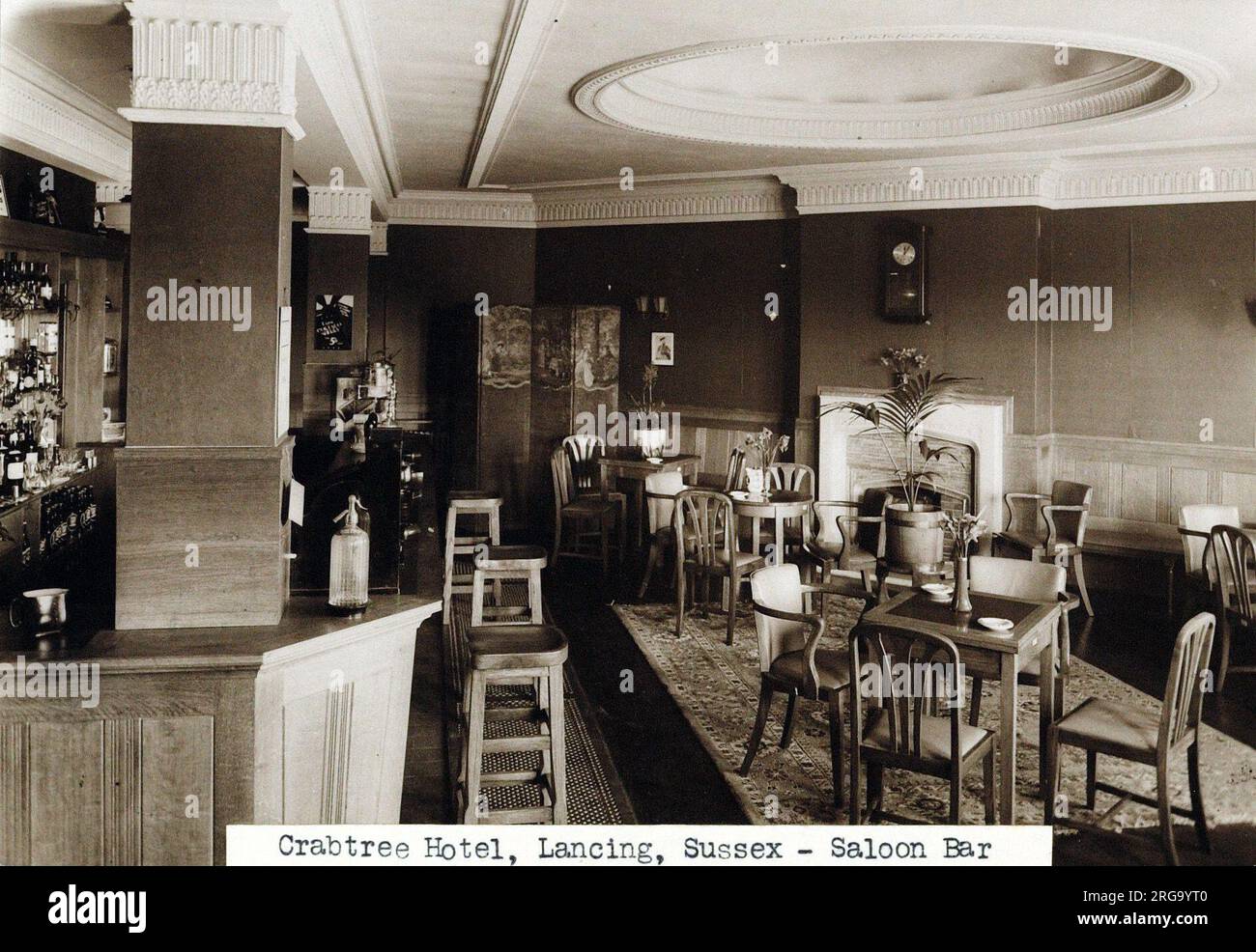 Photograph of Crabtree Hotel, Lancing, Sussex. The main side of the ...