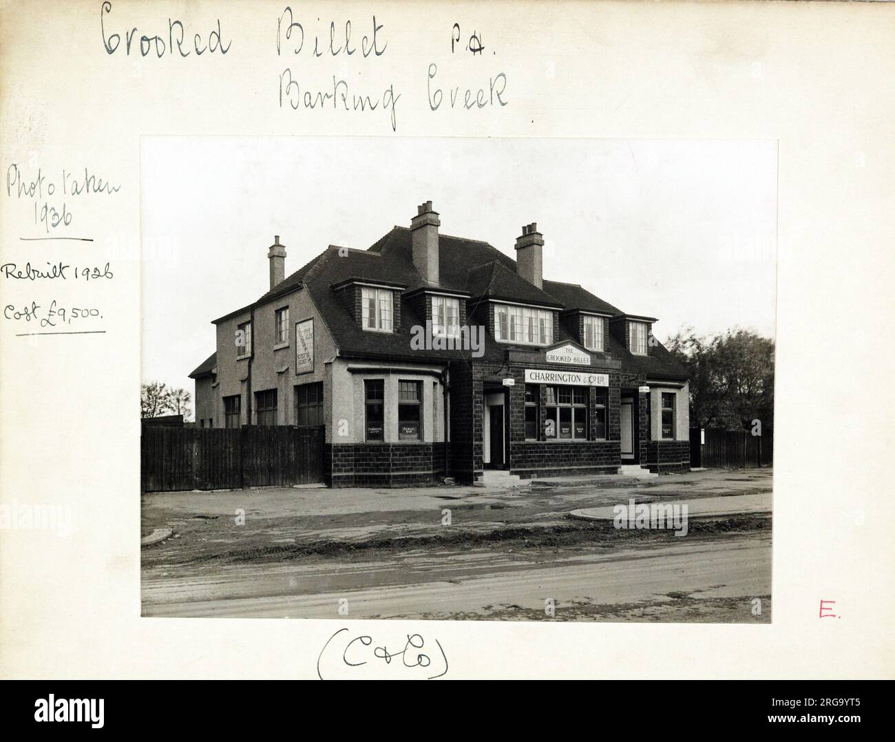 Photograph of Crooked Billet PH, Barking Creek, Essex. The main side of ...