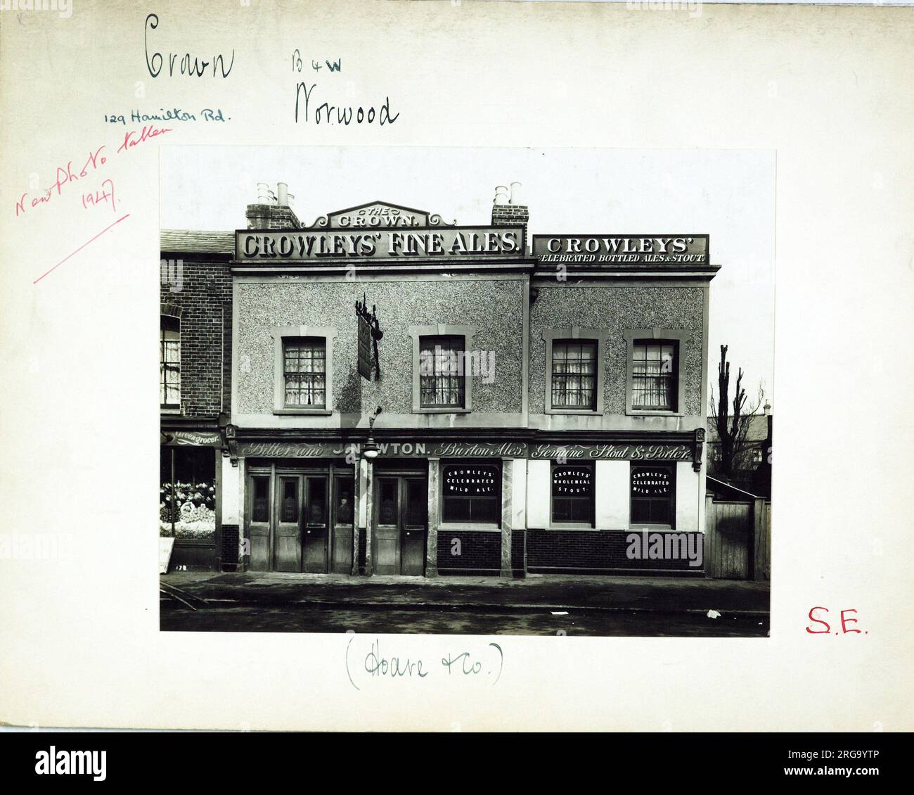 Photograph of Crown PH, Norwood, London. The main side of the print ...