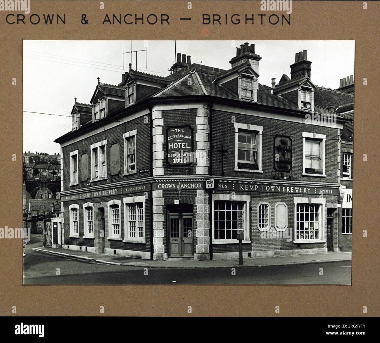 Photograph of Crown & Anchor PH, Brighton, Sussex. The main side of the ...