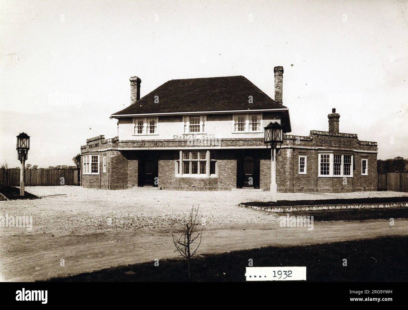 Photograph of Crabtree Hotel, Lancing, Sussex. The main side of the ...