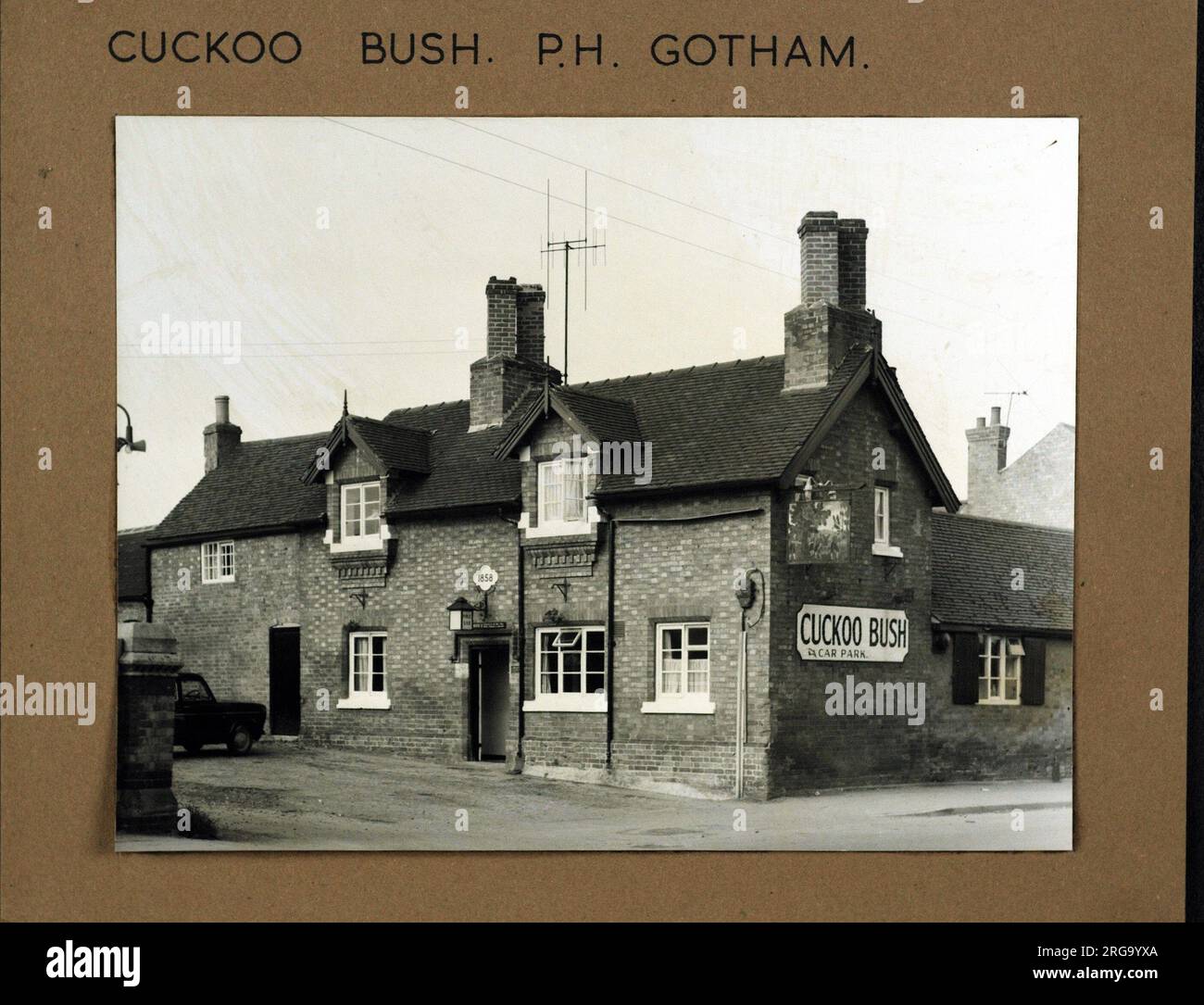 Photograph of Cuckoo Bush PH, Gotham, Nottinghamshire. The main side of ...