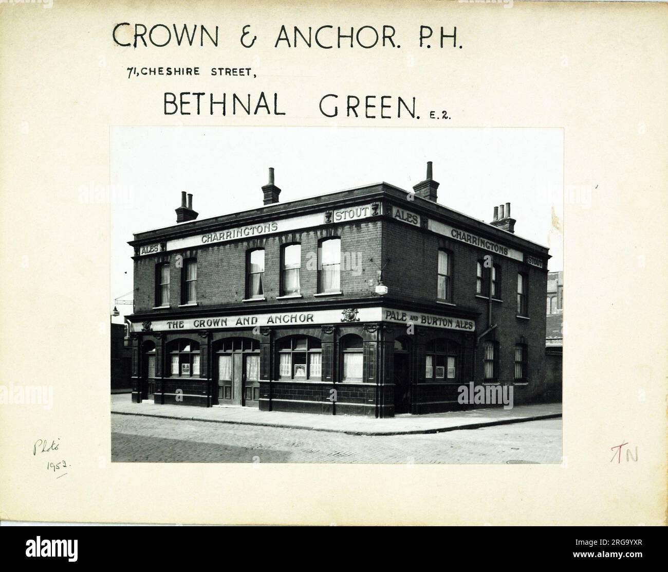 Photograph of Crown & Anchor PH, Bethnal Green, London. The main side ...
