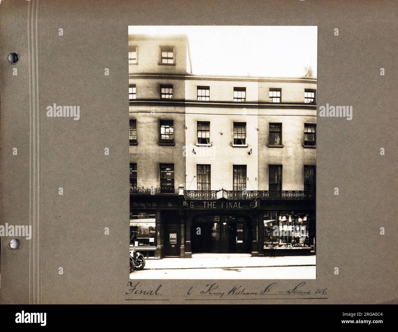 Photograph of Final PH, Strand, London. The main side of the print ...