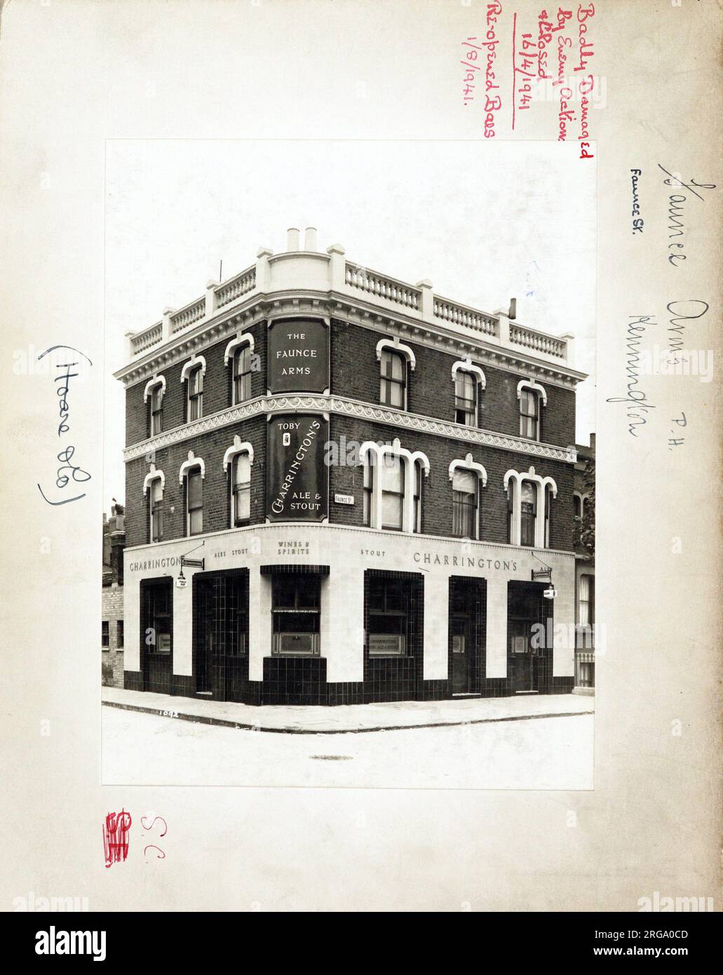 Photograph of Faunce Arms, Kennington, London. The main side of the ...