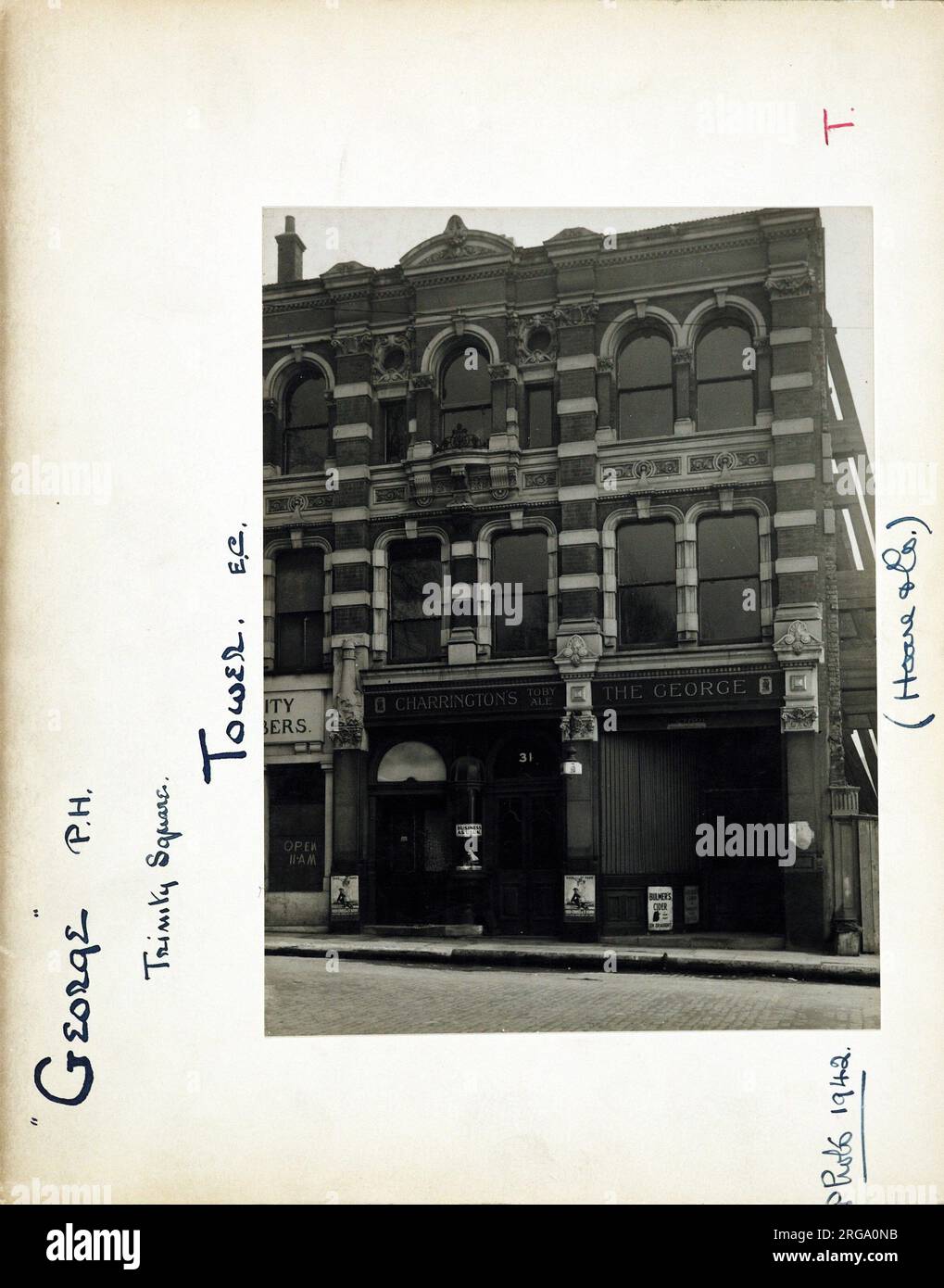 Photograph of George PH, Tower Hill, London. The main side of the print ...