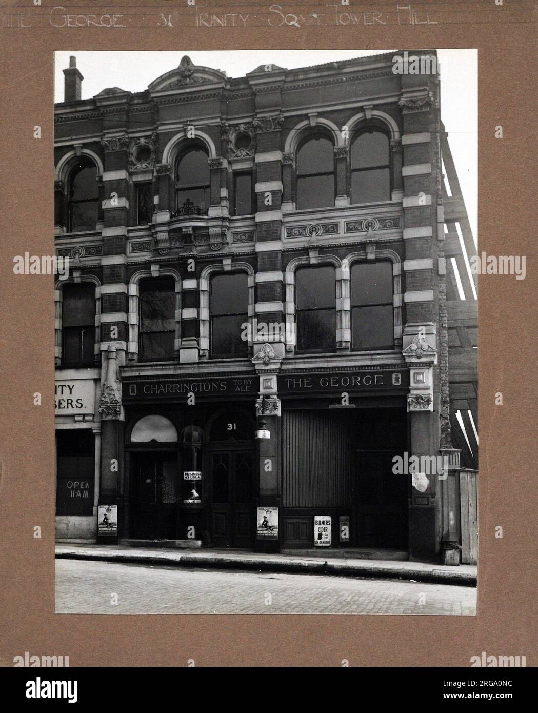 Photograph of George PH, Tower Hill, London. The main side of the print ...