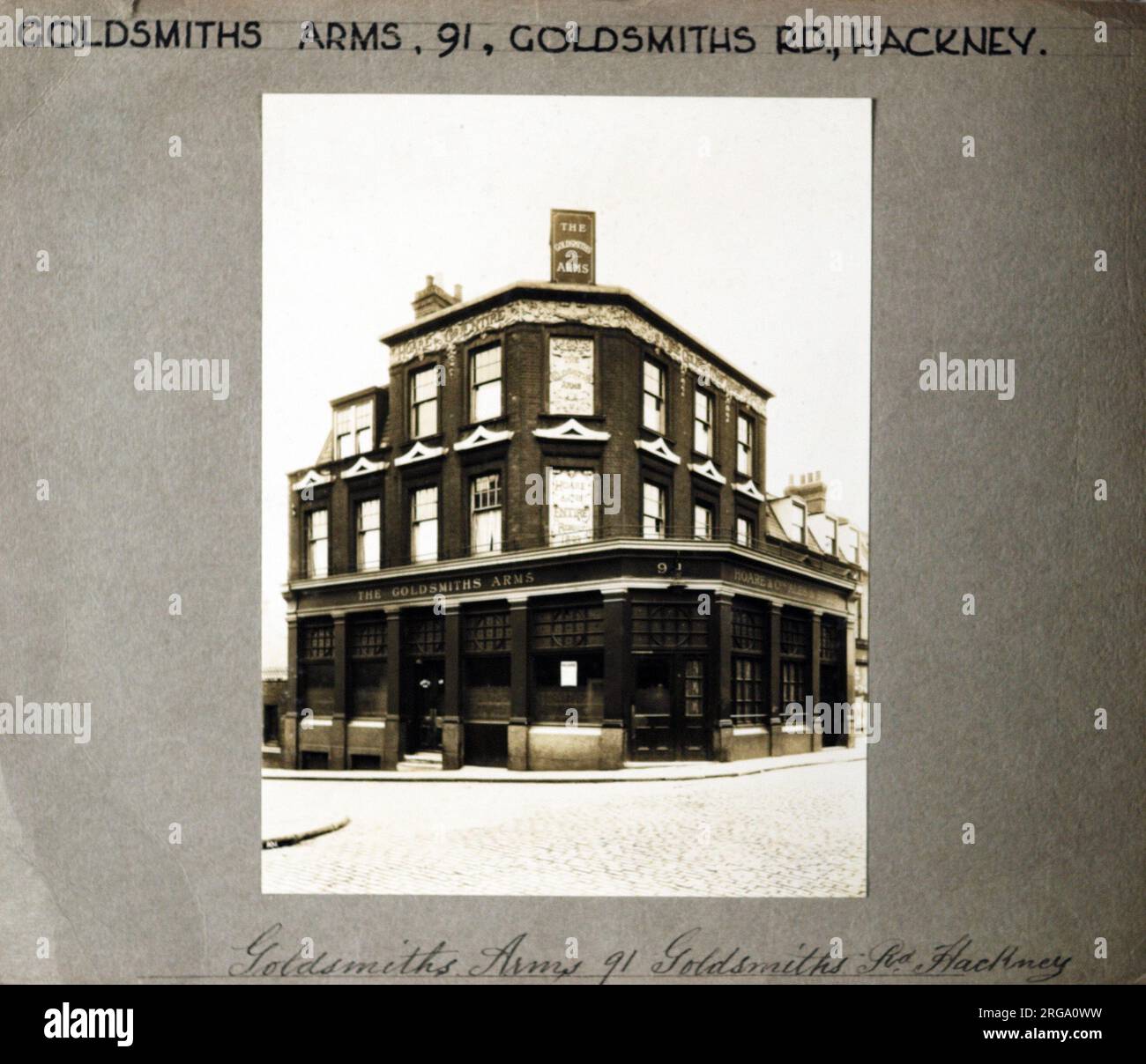 Photograph of Goldsmiths Arms, Hackney, London. The main side of the ...