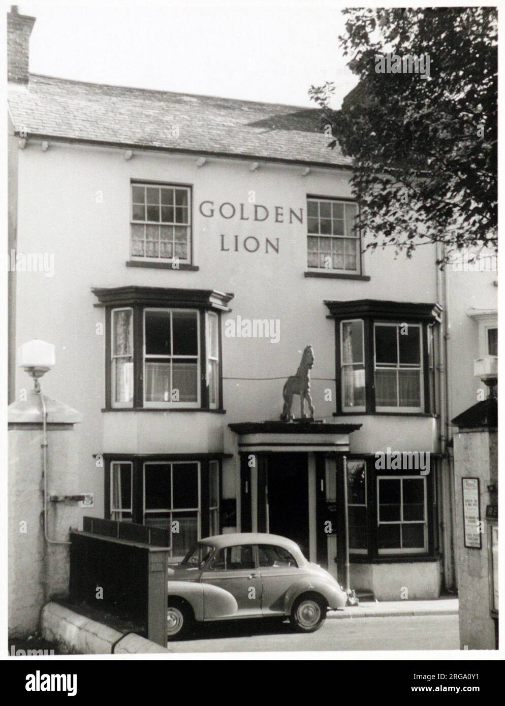 Photograph of Golden Lion PH, Seaton, Devon. The main side of the print ...