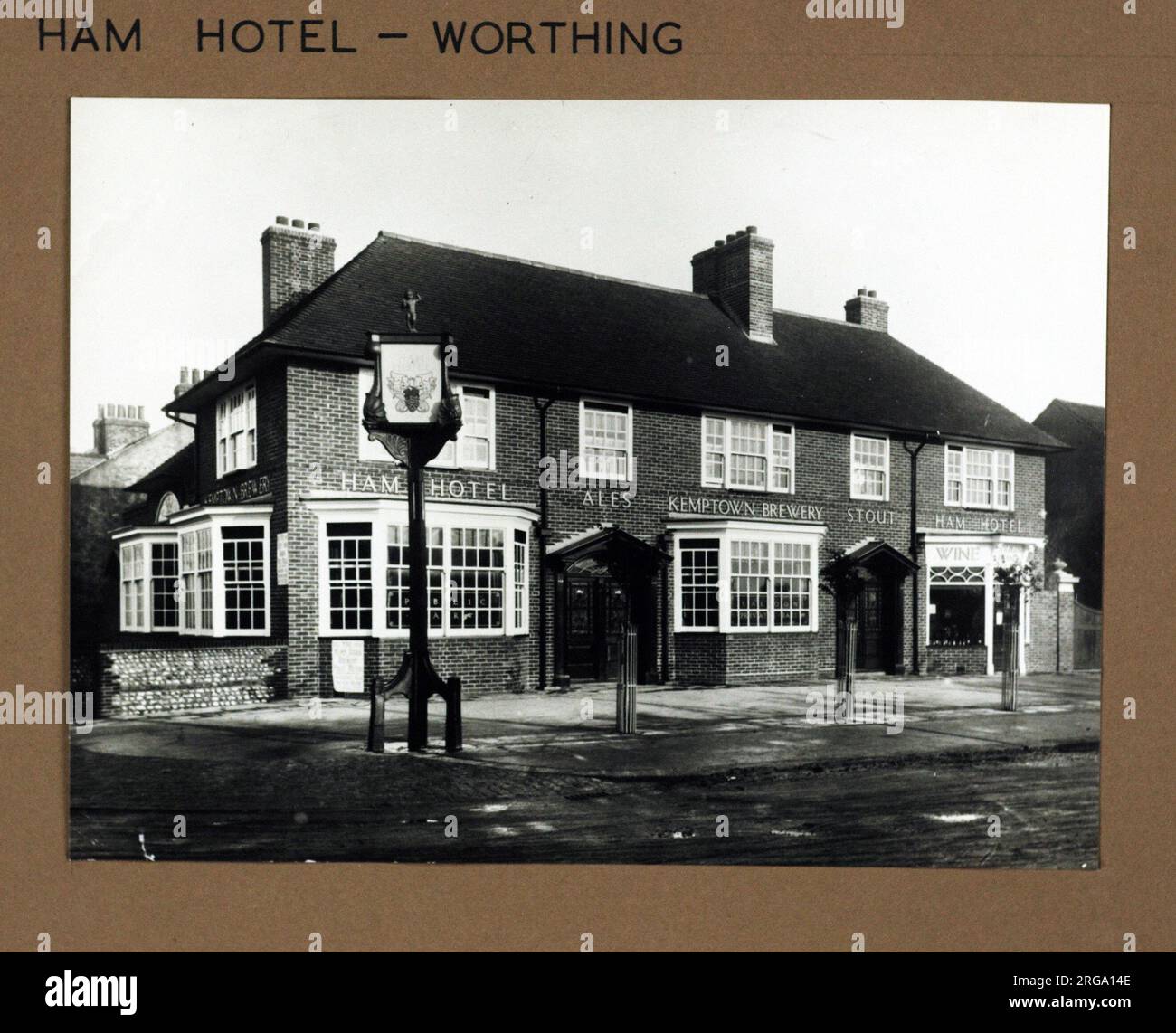 Photograph of Ham Hotel, Worthing, Sussex. The main side of the print ...