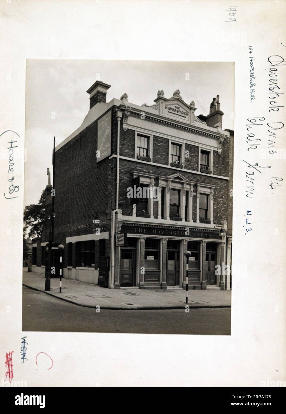 Photograph of Haverstock Arms, Chalk Farm, London. The main side of the ...