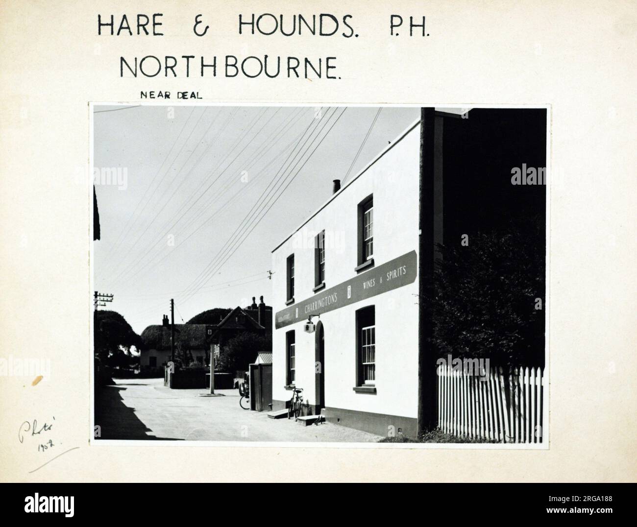Photograph of Hare & Hounds PH, Northbourne, Kent. The main side of the ...